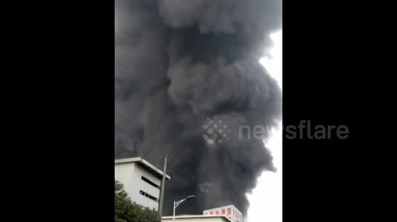 Major factory fire in southeastern China - Buy, Sell or Upload Video ...