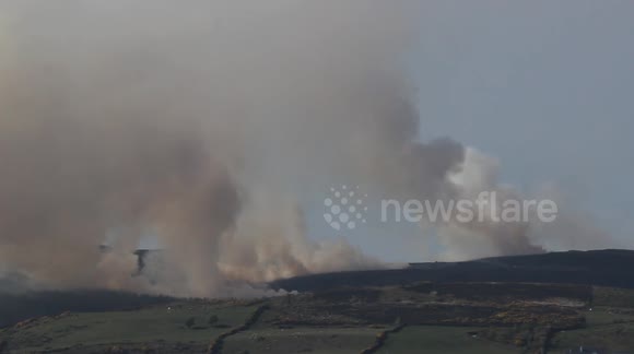 Gorse fire raging on Donegal mountain - Buy, Sell or Upload Video ...