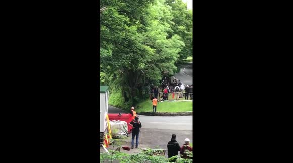 Motorbike and sidecar crash off road at Isle of Man TT - Buy, Sell or ...