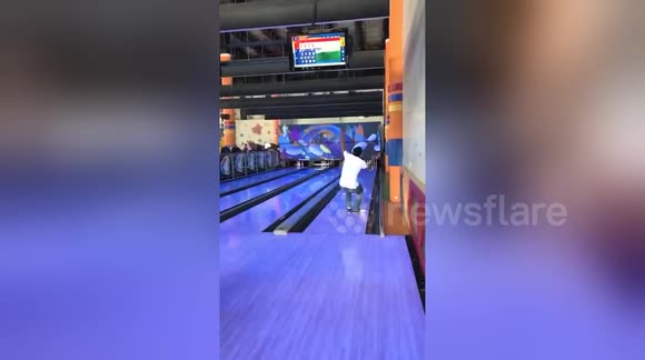 Man slips and falls at bowling alley - Buy, Sell or Upload Video ...
