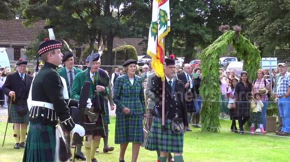 Arrival of the Clan Chieftain with honour guard and massed bands - Buy ...