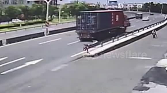 Terrifying moment boy almost gets run over by lorry - Buy, Sell or ...