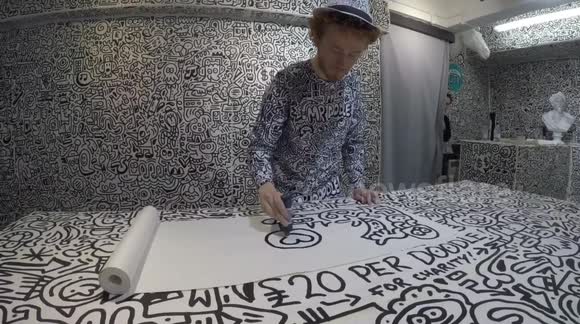 "Mr Doodle" completes 50-hour UK doodle marathon - Buy, Sell or Upload ...