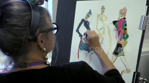 Sue Dray is an Illustration artist lives paints at FASHION SCOUT SS18 ...