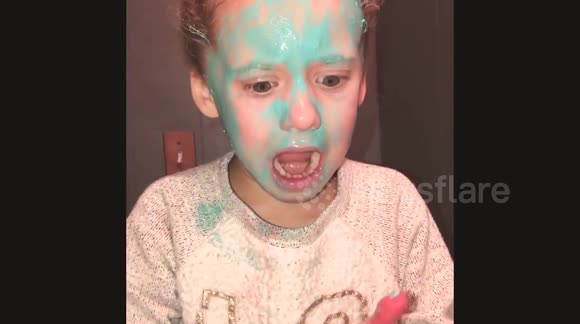 Girl freaks out as she tries first face mask - Buy, Sell or Upload ...