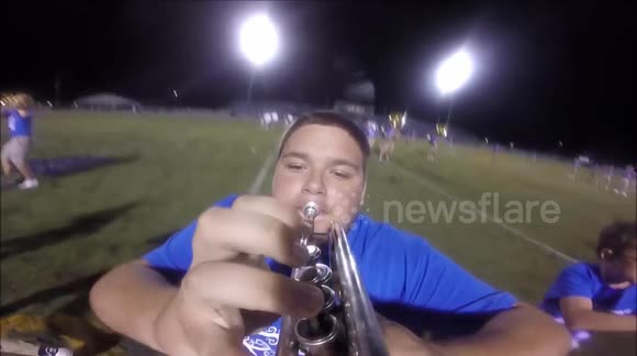 Hilarious marching band fail as high-school student trips up - Buy ...