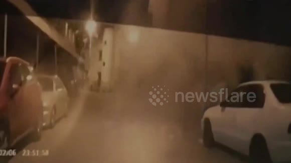 Dramatic dash-cam footage shows building collapse in front of cars ...