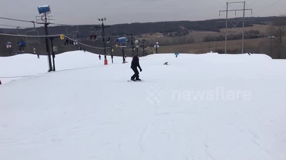 Snowboarding FACE PLANT - Buy, Sell or Upload Video Content with Newsflare