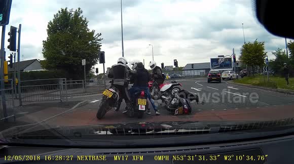 Moment unmarked police motorbikes intercept mopeds in Manchester - Buy ...