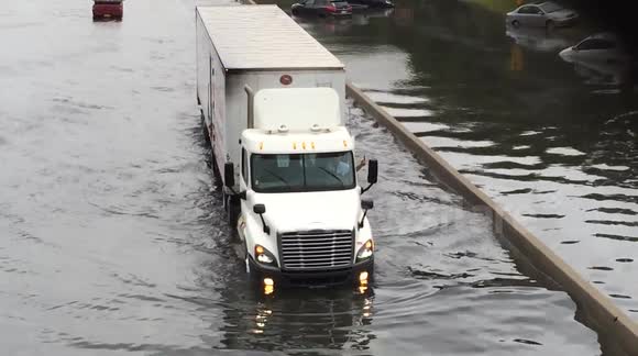 Cars stranded on flooded motorway in New York - Buy, Sell or Upload ...