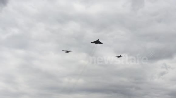 The Avro Vulcan Bomber, and two Avro Lancaster Bombers, Thumper ...