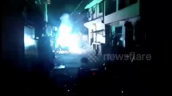 Power line explosion looks like fireworks display - Buy, Sell or Upload ...