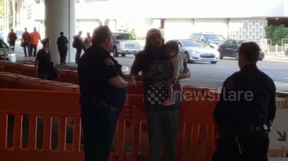 LAX airport police on a Alleged domestic violence call at lax us ...