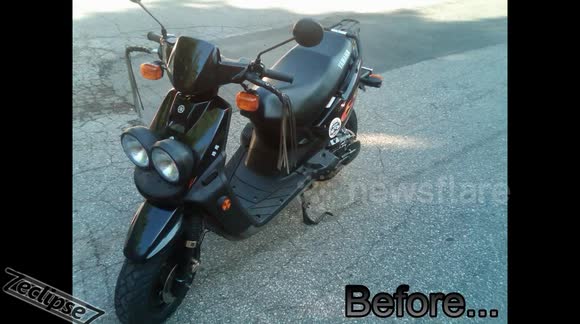 Yamaha Zuma Transformation - Mods Before/After Install Scooter Moped ...