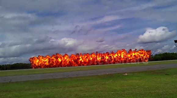 Fighter jet stages napalm drop at air show - Buy, Sell or Upload Video ...