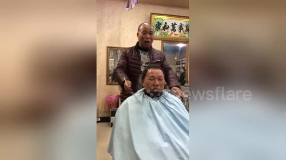 Chinese barber uses angle grinder to cut hair - Buy, Sell or Upload ...