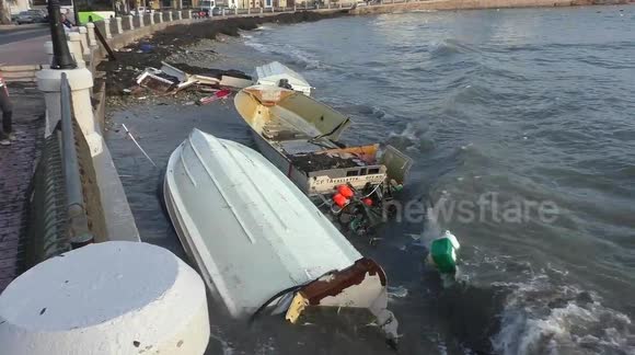 Boats smashed as big storm hits Malta - Buy, Sell or Upload Video ...
