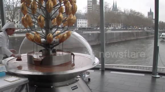 Lindt Chocolate Fountain, Chocolate Museum, Cologne, Germany. - Buy ...