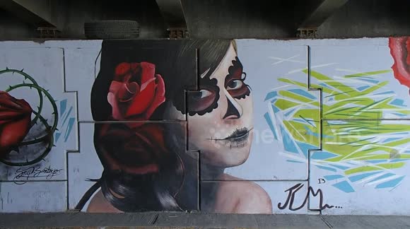 Catrina Mural - Street Art - Buy, Sell or Upload Video Content with ...