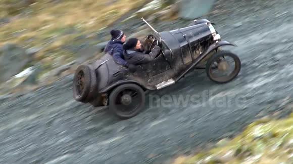 Vintage cars driven up steep hill-climb in the Lake District - Buy ...