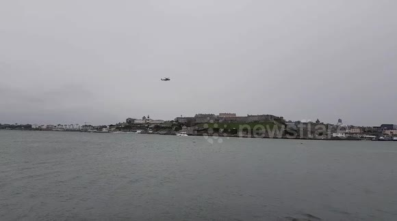 A merlin helicoptor Lands at The Royal Citadel is still occupied by the ...