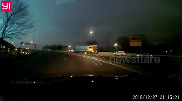 A transformer explosion turned the New York City skyline blue ...