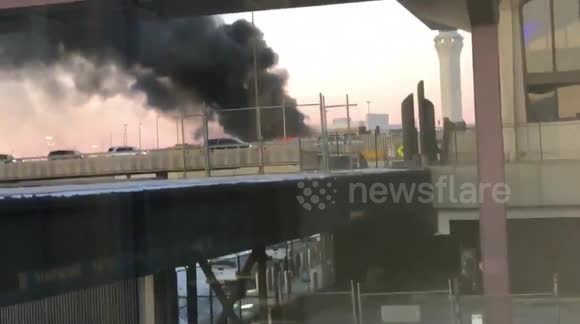 Video shows huge plume of smoke from Newark airport fire - Buy, Sell or ...