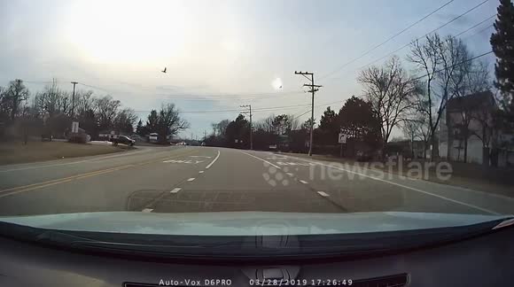 Shocking dash-cam footage captures moment goose electrocutes itself on ... Shocking dash-cam footage captures moment goose electrocutes itself on ...