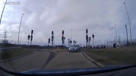 Woman tries to drive wrong way onto road - Buy, Sell or Upload Video ...