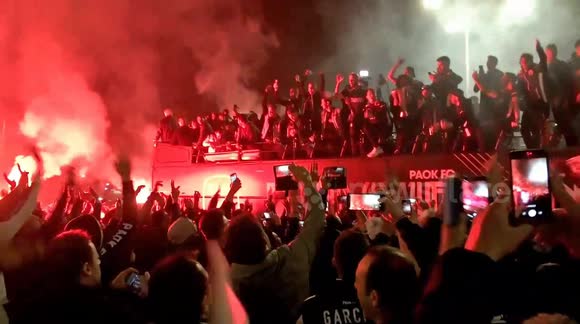 PAOK fans celebrate 1st Greek league title in 34 years in crazy style ...