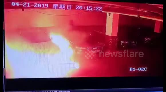 Tesla randomly bursts into flames while parked in Shanghai garage - Buy ...