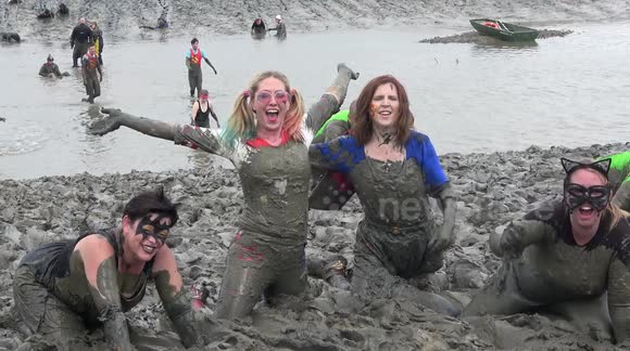 Hundreds of fancy-dress competitors get filthy in the annual Maldon Mud ...