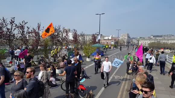 Extinction Rebellion on Waterloo Bridge - Buy, Sell or Upload Video ...