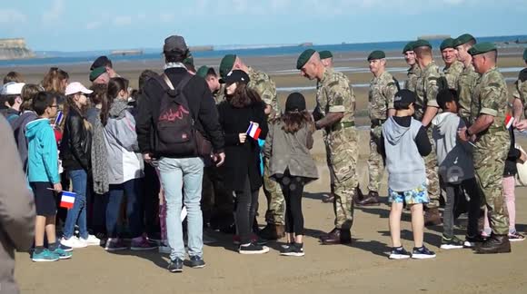 Royal Marine Commandos come ashore to commemorate D-Day landing video 3 ...