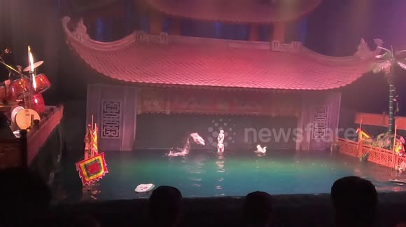 Traditional Water Puppet Show in Viet Nam! Stage performance of the ...