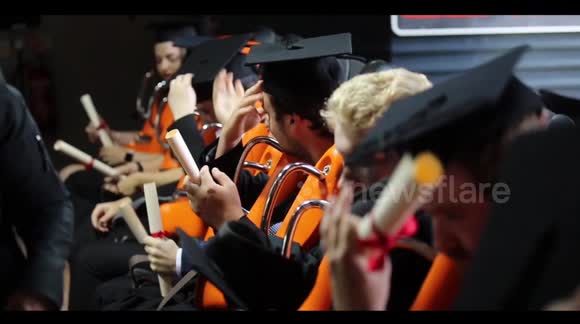 UK university students receive degrees in wacky graduation ceremony on ...