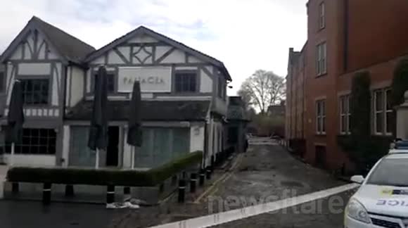 Aftermath of fire at Panacea Bar and Restaurant, Alderley Edge - Buy ...