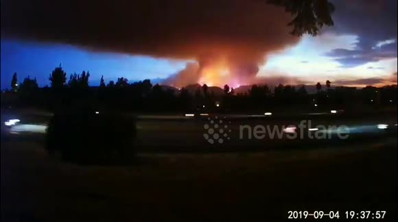 Time-lapse footage of devastating Southern California fire that ...