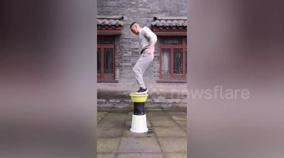 Chinese man shows off incredible kung fu skills by 'jumping' on water ...