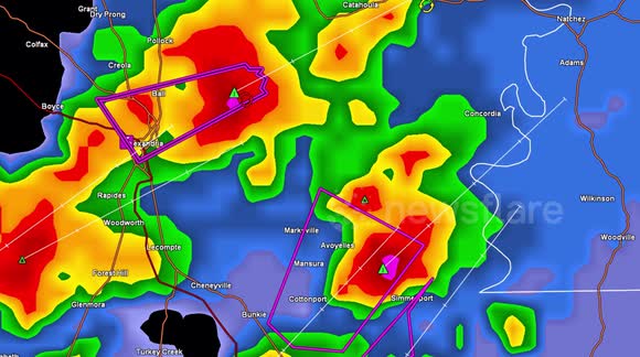 Terrifying Doppler radar raw data images as tornado producing ...