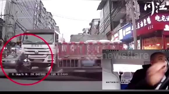 Alert taxi driver saves rider's life by screaming 'STOP!' at truck ...