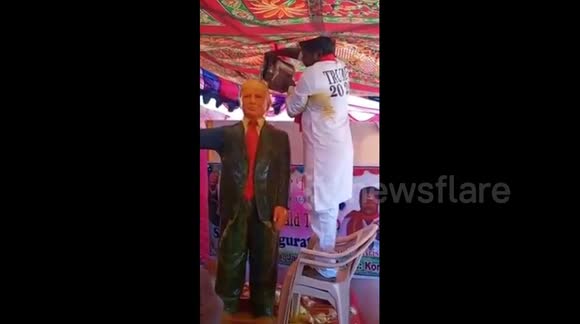 Indian man builds temple for US President Donald Trump, worships him ...