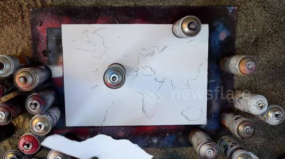 World Map - Epic spray paint art will get your creative juices flowing ...