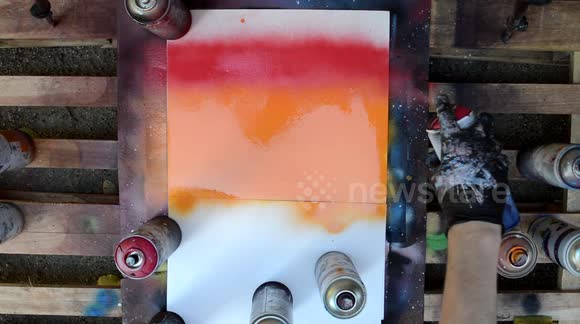 Magnificent Lake - SPRAY PAINT ART - how to spray paint - speed art ...