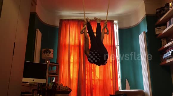 Lockdown Fitness for Kids ~ Practising Aerial Trapeze and Circus Skills ...