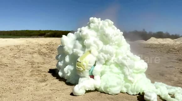 Foam volcano erupts in elephant toothpaste experiment - Buy, Sell or ...