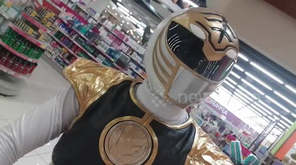 Morphenomenal! Filipino man wears Power Rangers outfit as PPE to visit ...