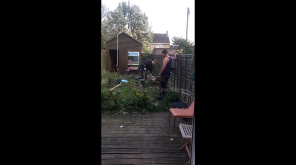 UK man unexpectedly takes a tumble in wood sawing fail - Buy, Sell or ...