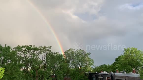 Amazing rainbow during coronavirus lockdown - Buy, Sell or Upload Video ...