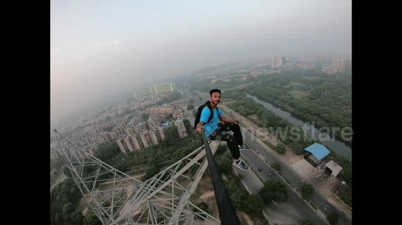 Climbing on dwarka, delhi highest tower which is 210 feet tall - Buy ...